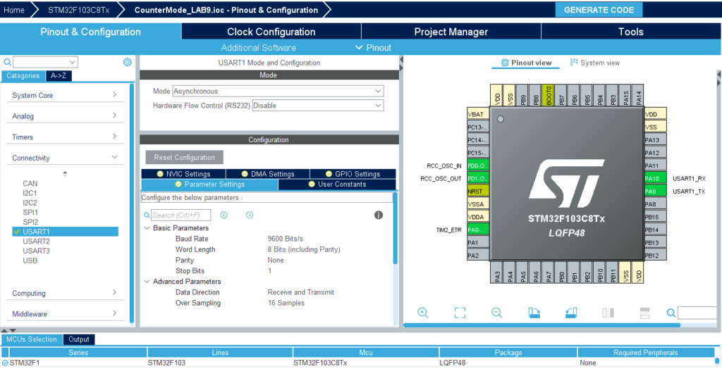 STM32 Counter Mode Example - Frequency Counter With Timer Module