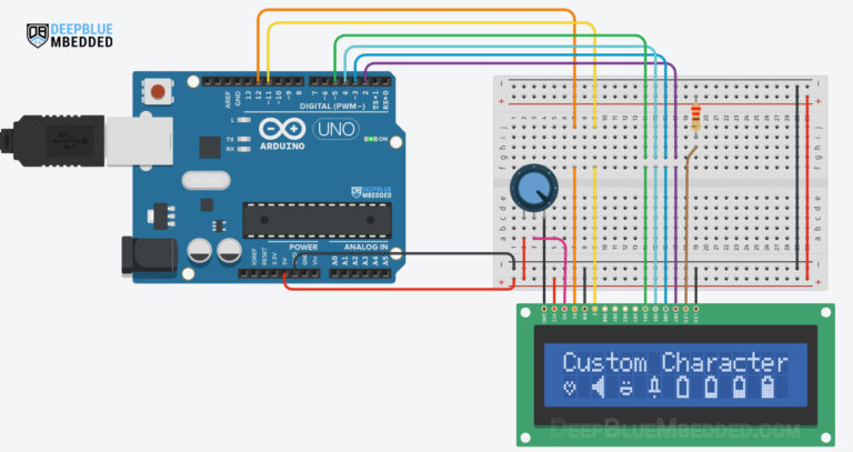 LCD Custom Character - Arduino LCD 16x2