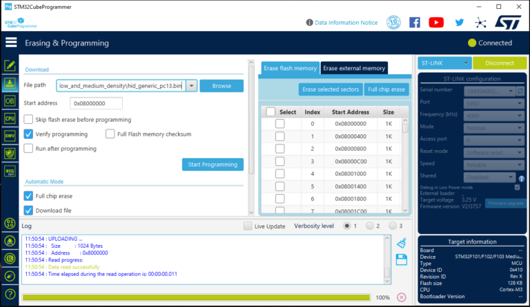 STM32 Arduino IDE Programming (STM32DUINO) - Blue Pill
