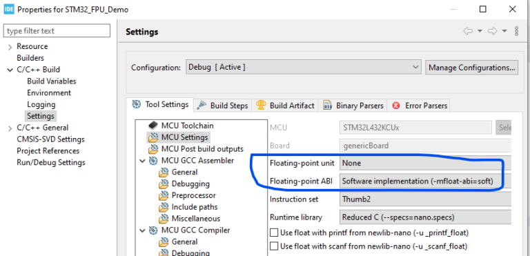 STM32 FPU (Floating-Point Unit) Enable/Disable