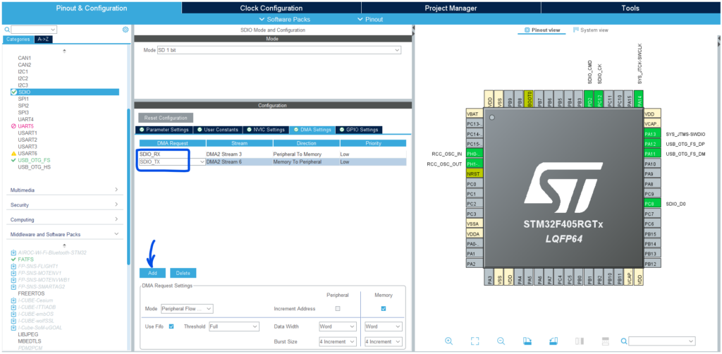 STM32 SDIO DMA Example – DeepBlue