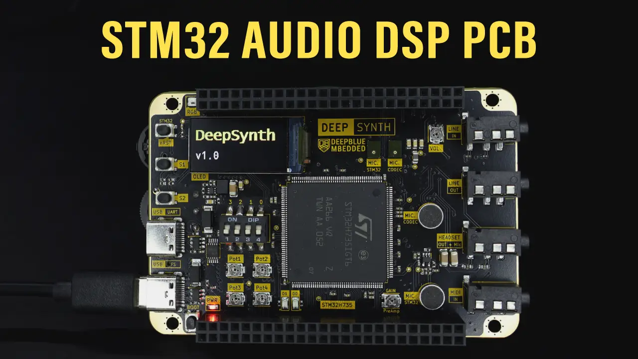 STM32 DSP Audio Processing & Synth PCB (Mixed-Signal Hardware Design)